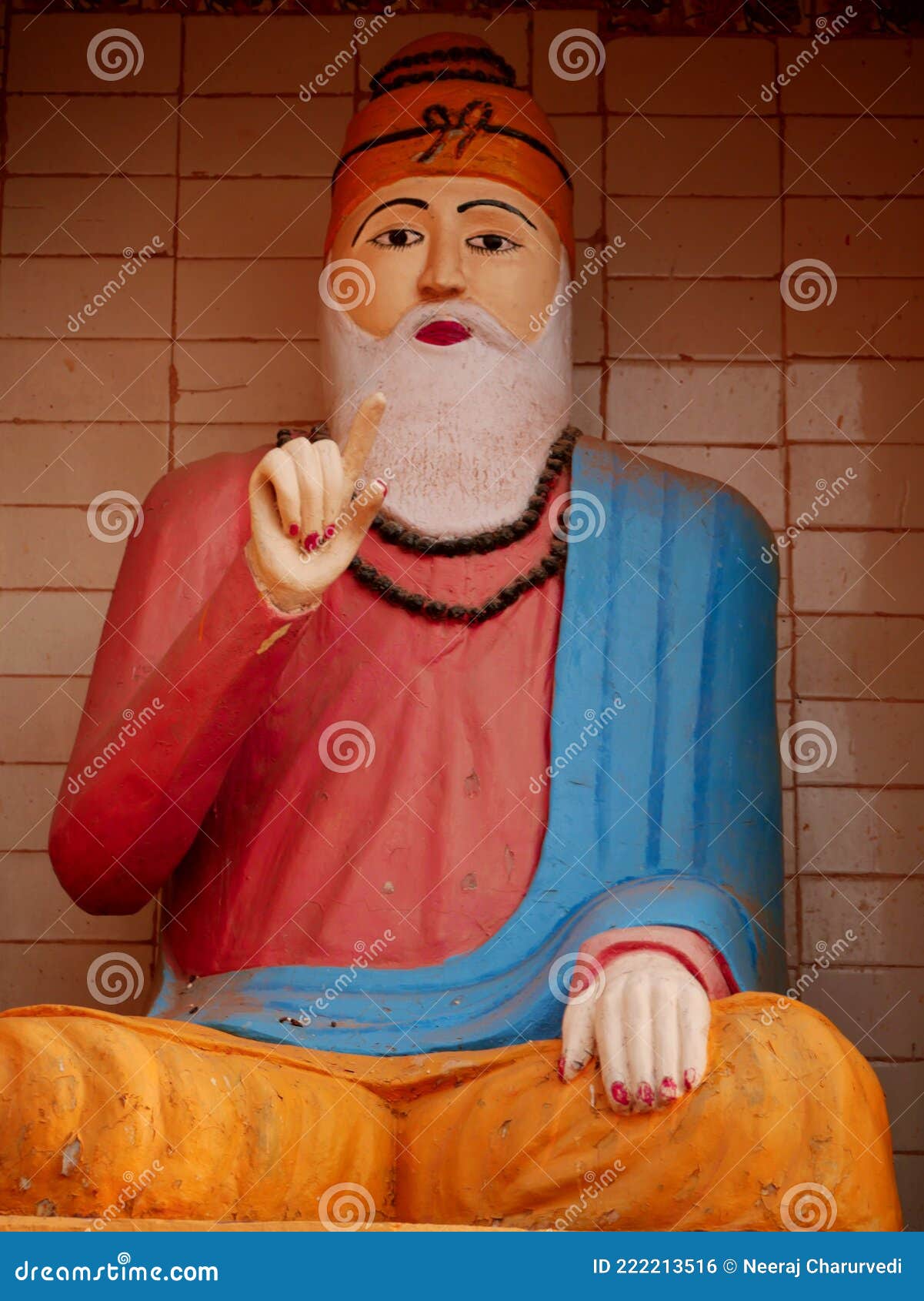 Waheguru Statue Art Sculpture on Temple Stock Photo - Image of outdoors ...