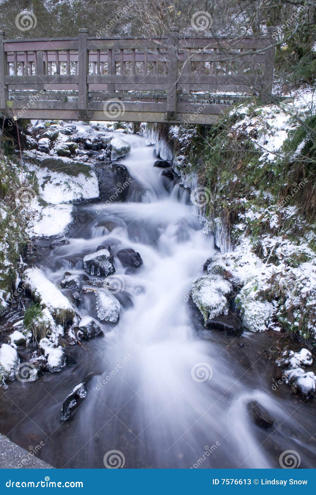 Wahkeena Falls stock image. Image of cascade, scenic, bridge - 7576613