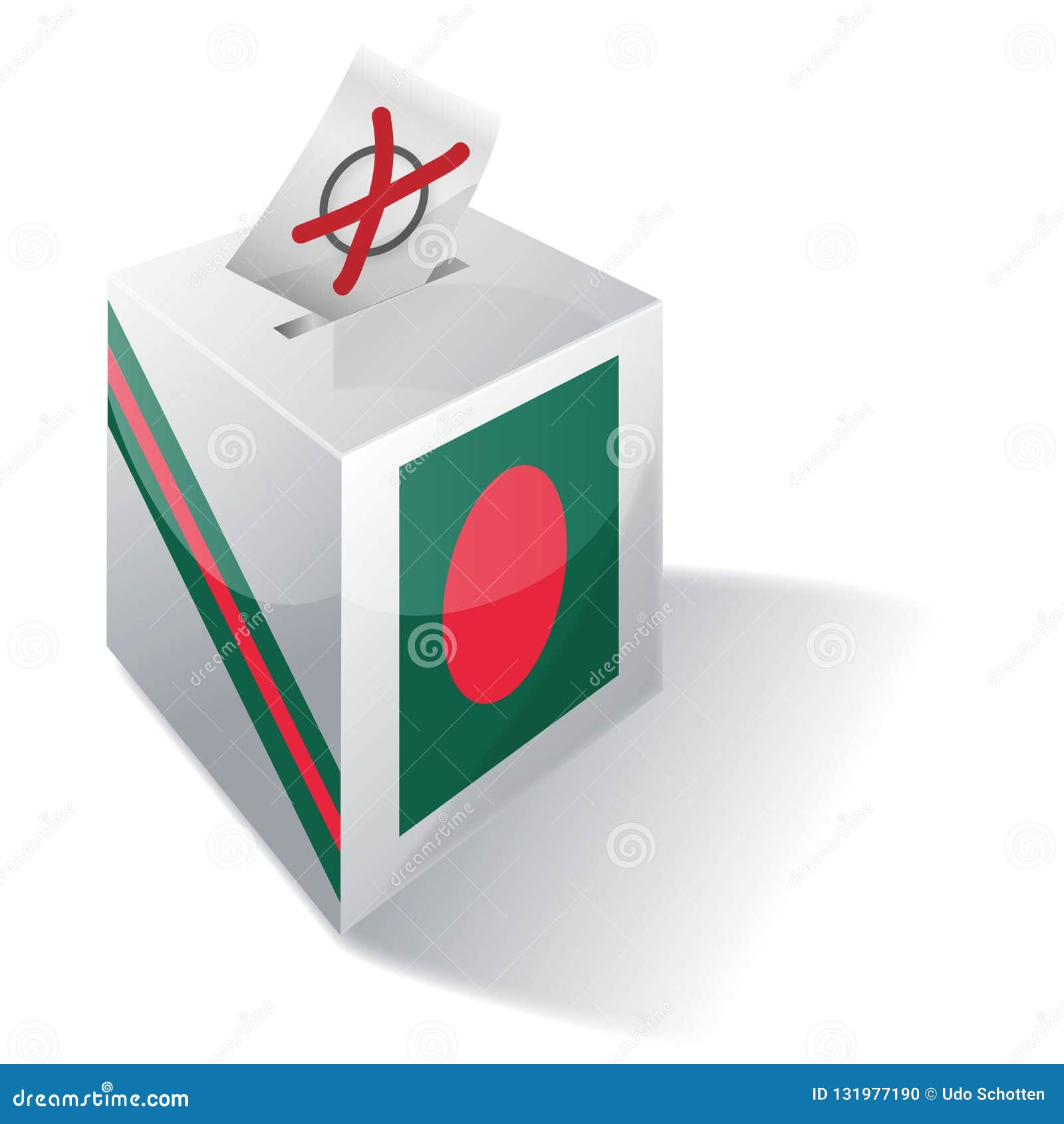 Ballot box of Bangladesh stock vector. Illustration of election - 131977190