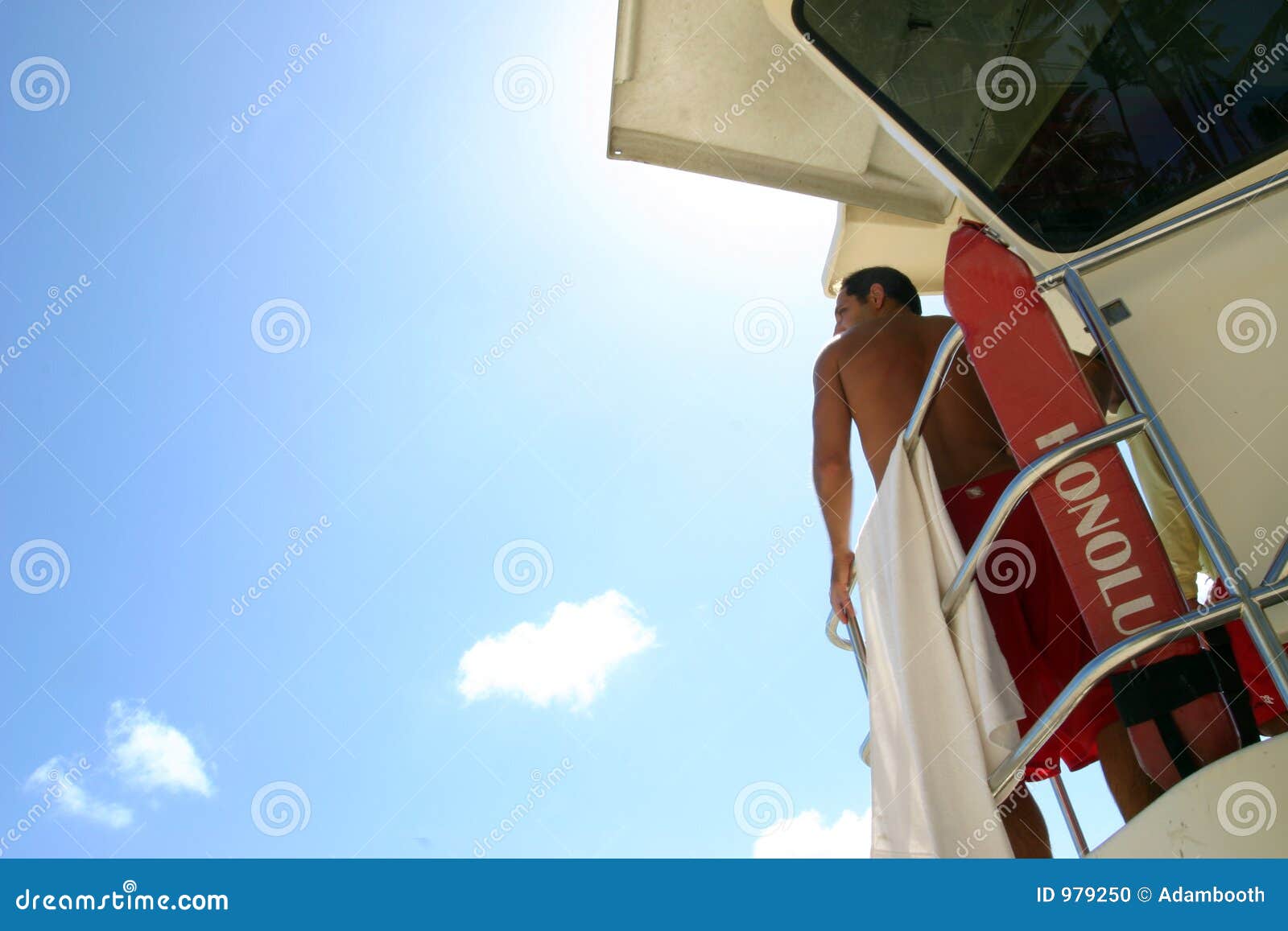 Waikiki Beach Life Guard stock photo. Image of happy, guard - 979250