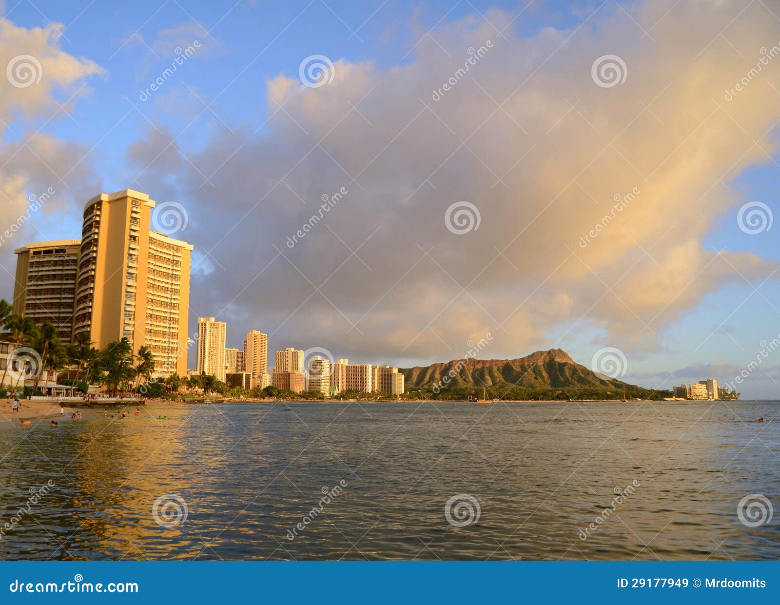 Waikiki Sunset stock image. Image of hotel, shore, getaway - 29177949