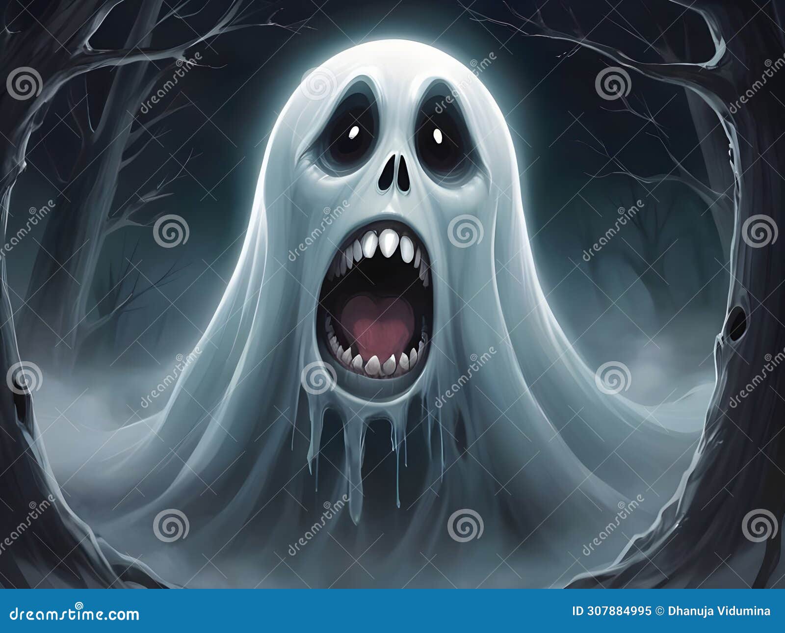 Wailing banshee stock illustration. Illustration of malevolent - 307884995
