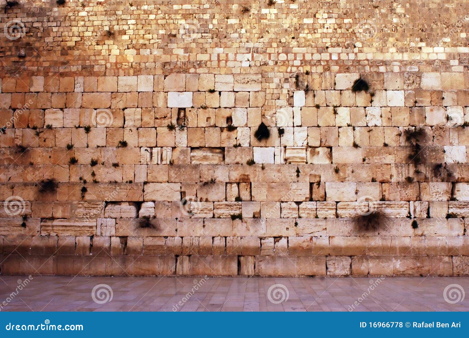 Wailing Wall Empty in Jerusalem Stock Photo - Image of israeli, evening ...