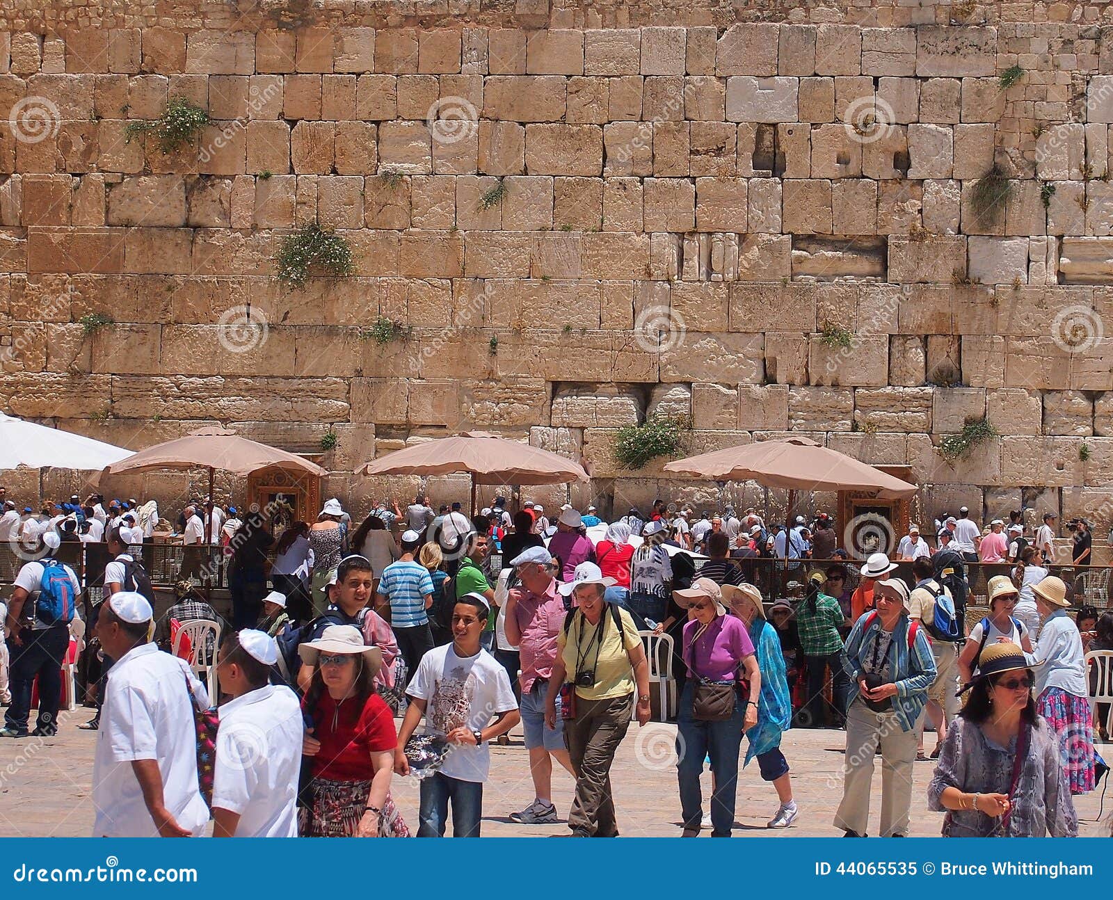 Crowds at the Wailing Wall, Jerusalem Editorial Image - Image of ...