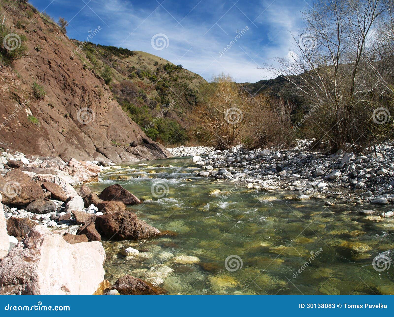 Waima River stock image. Image of hill, stone, green - 30138083