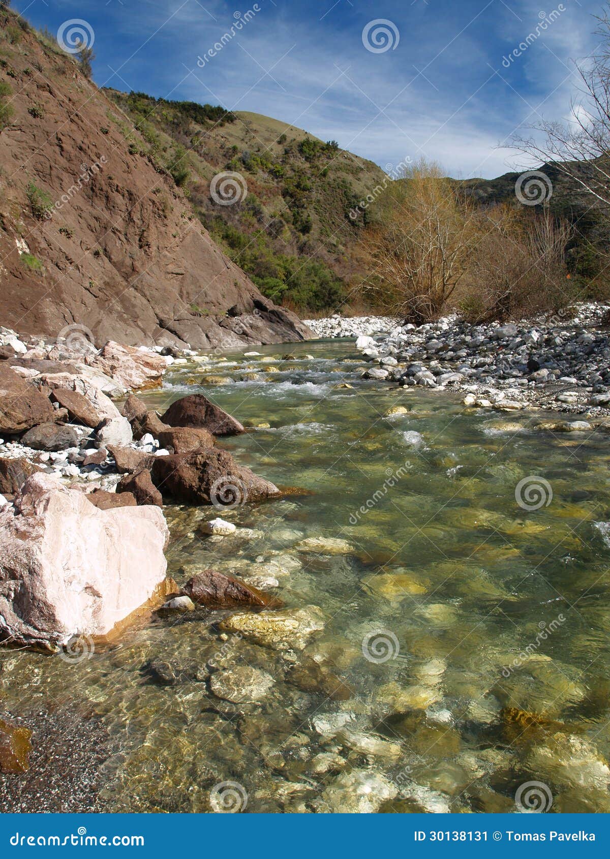 Waima River stock image. Image of waima, blue, mountain - 30138131