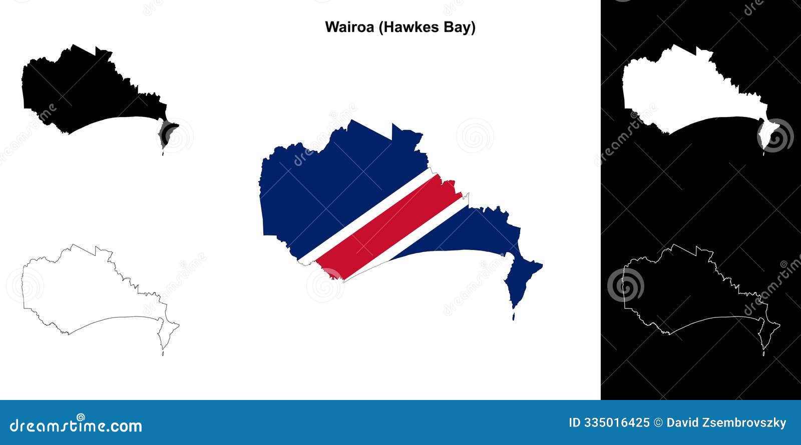 Hawkes Bay Outline Map Vector Illustration | CartoonDealer.com #323565550