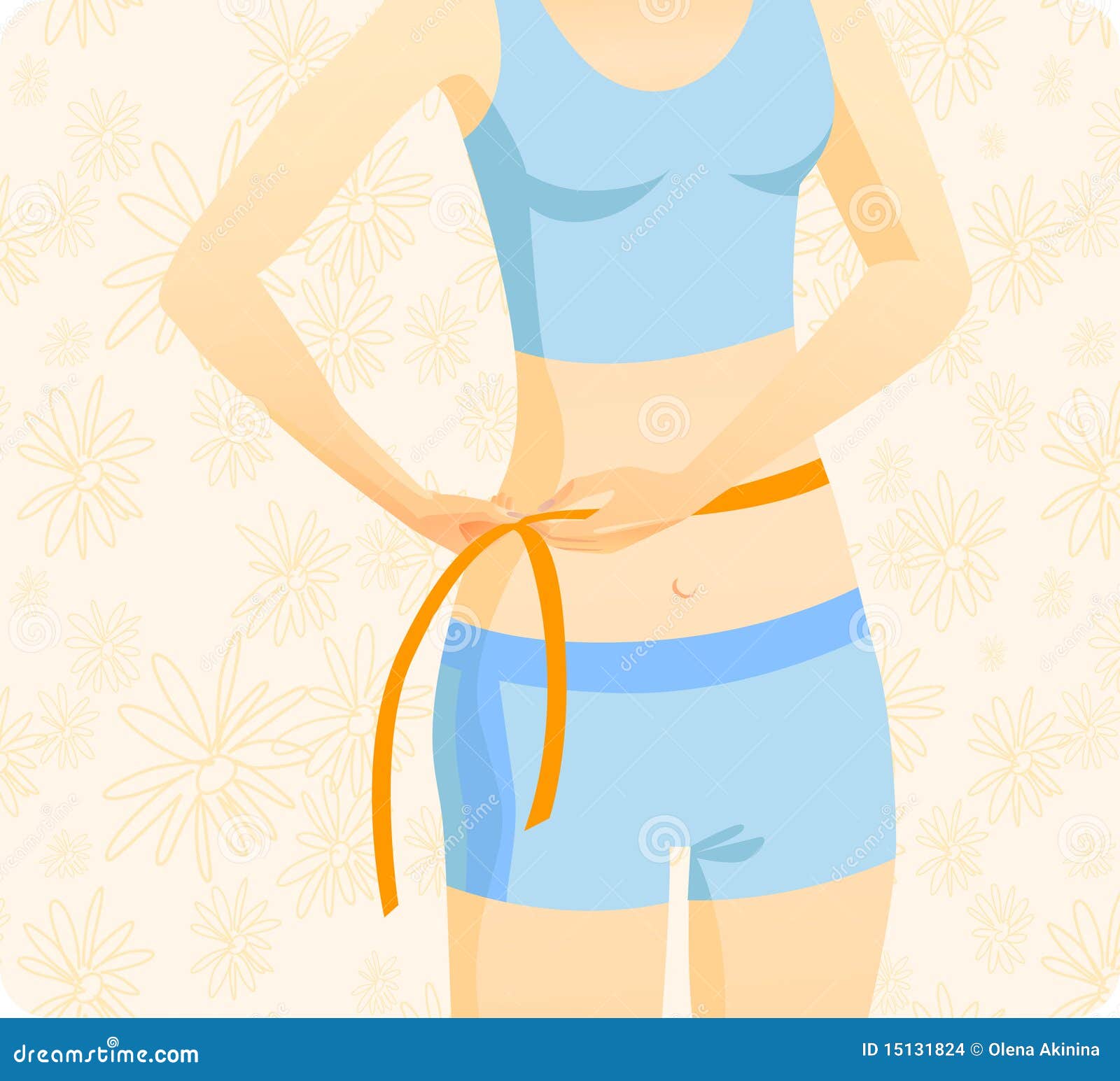 Waist measuring 2 stock vector. Illustration of measure - 15131824