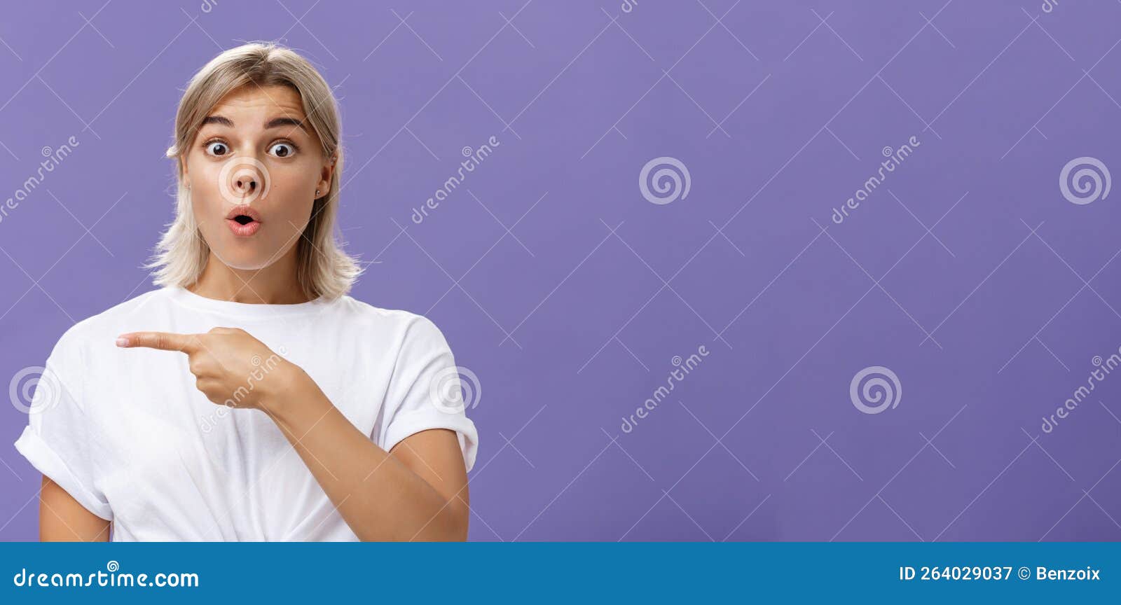 Waist Up Shot Of Overwhelmed Excited And Surprised Attractive Urban