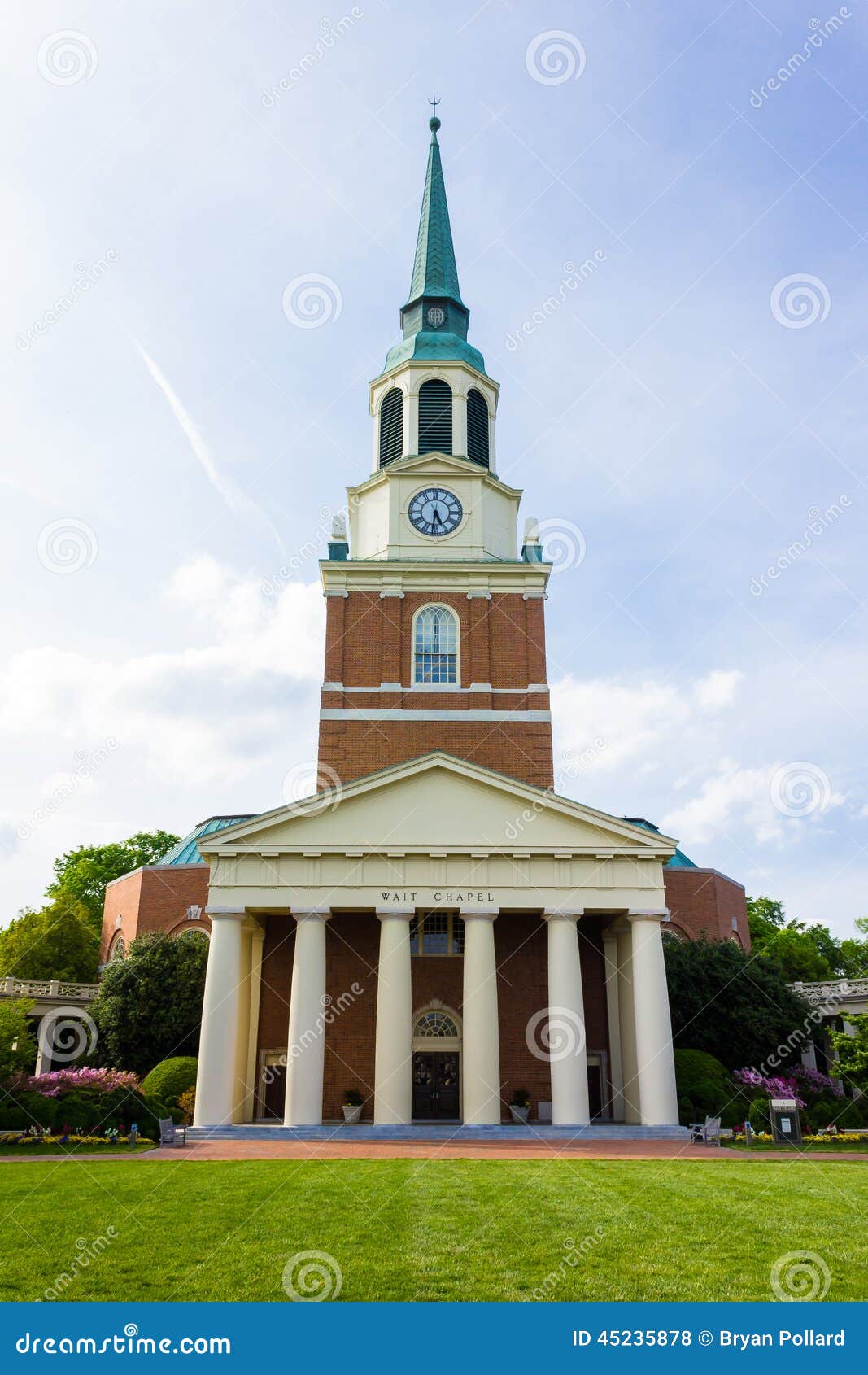 Wait Chapel at WFU editorial stock photo. Image of campus - 45235878