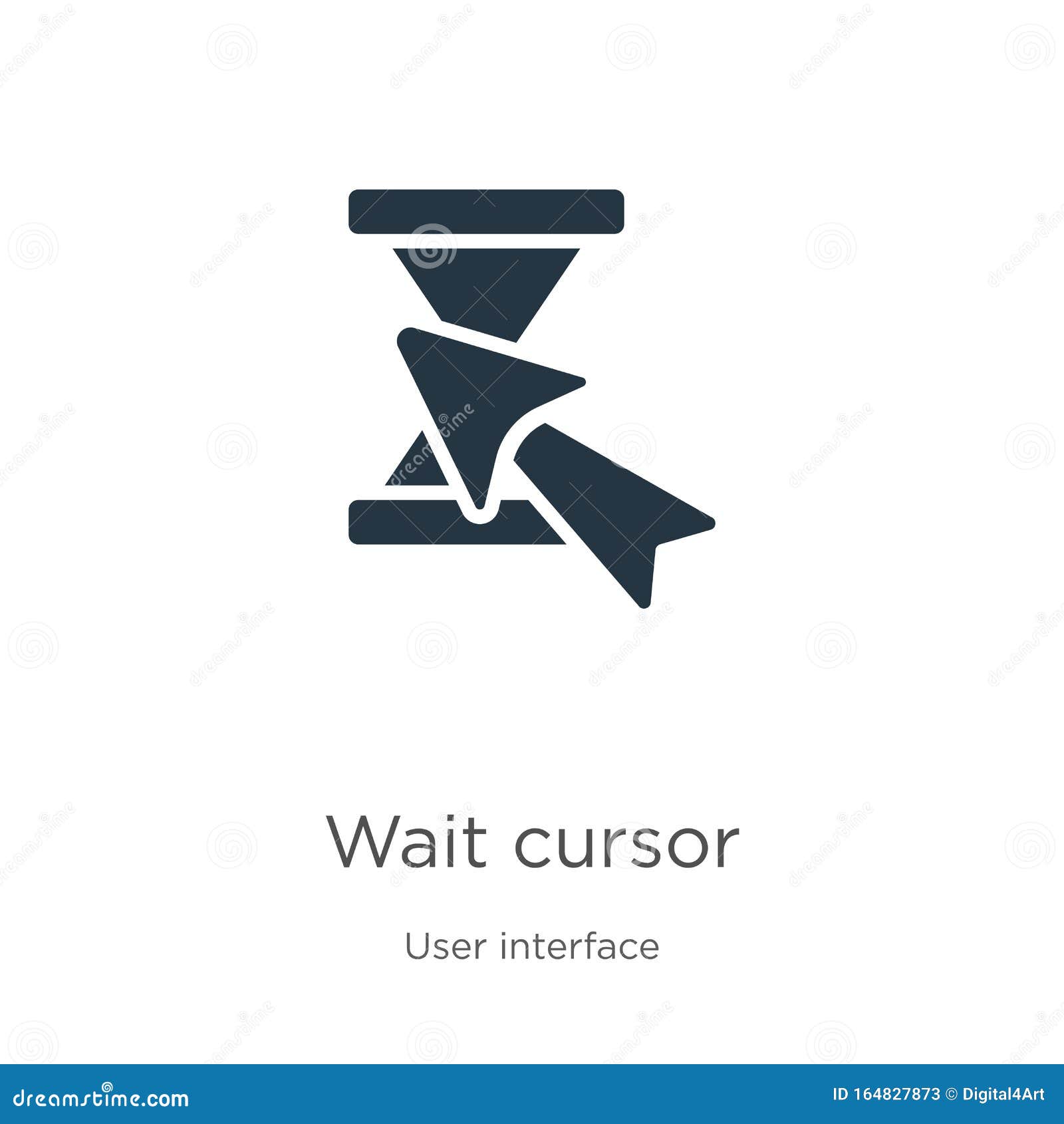 Wait Cursor Icon Vector. Trendy Flat Wait Cursor Icon from User ...