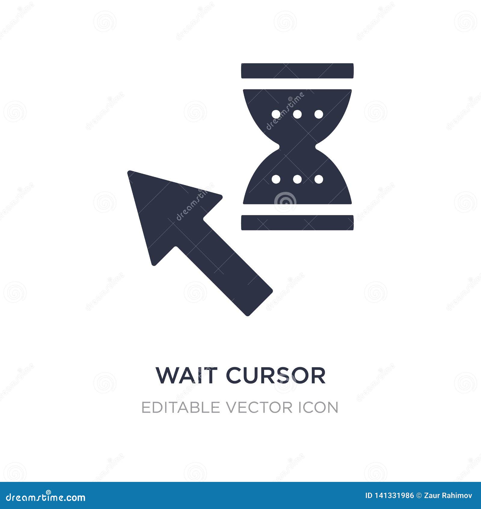 Wait Cursor Icon on White Background. Simple Element Illustration from ... Wait Cursor Icon on White Background. Simple Element Illustration from ...