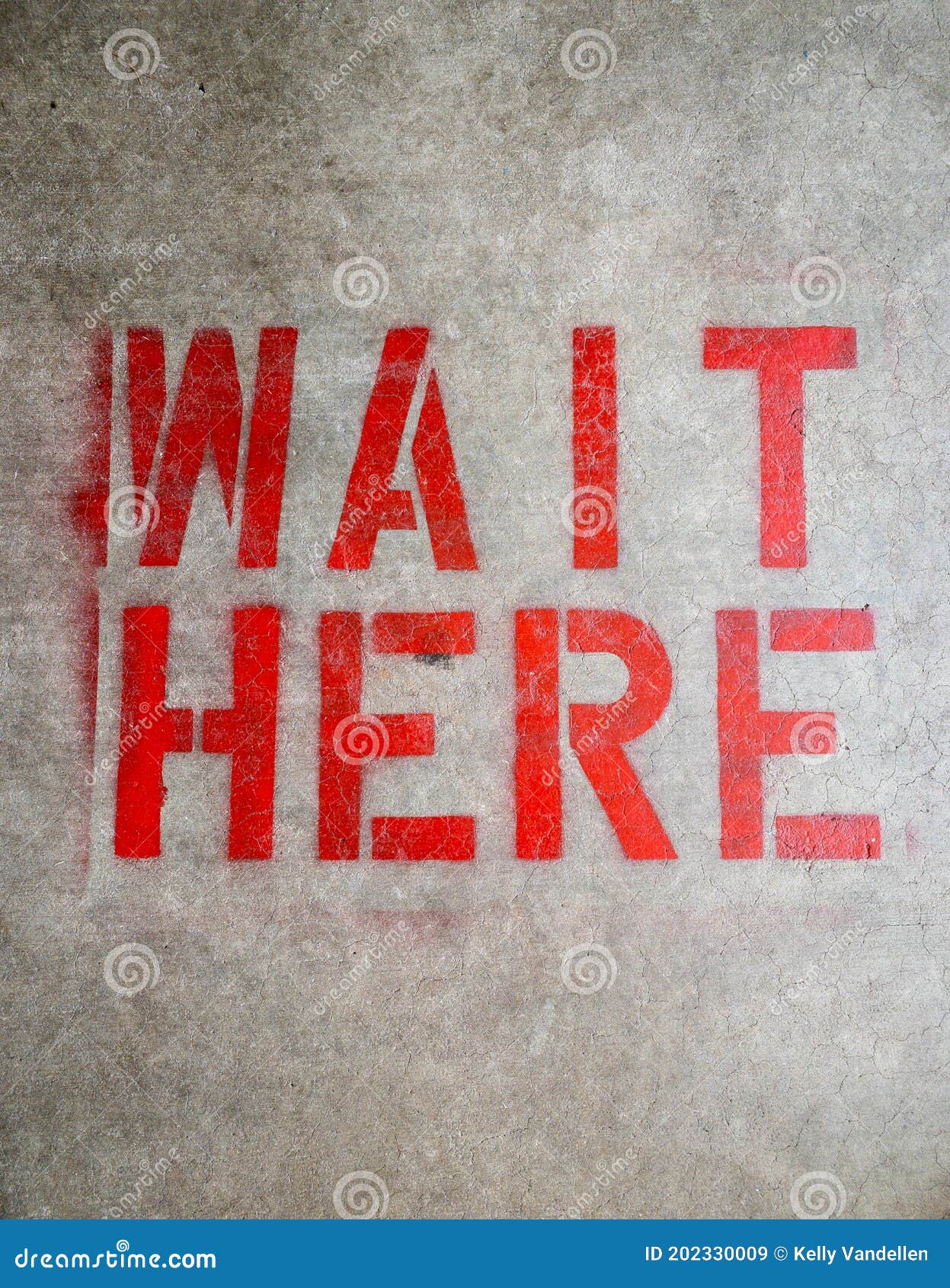 Wait Here Sign At Railway Crossing Royalty-Free Stock Image ...