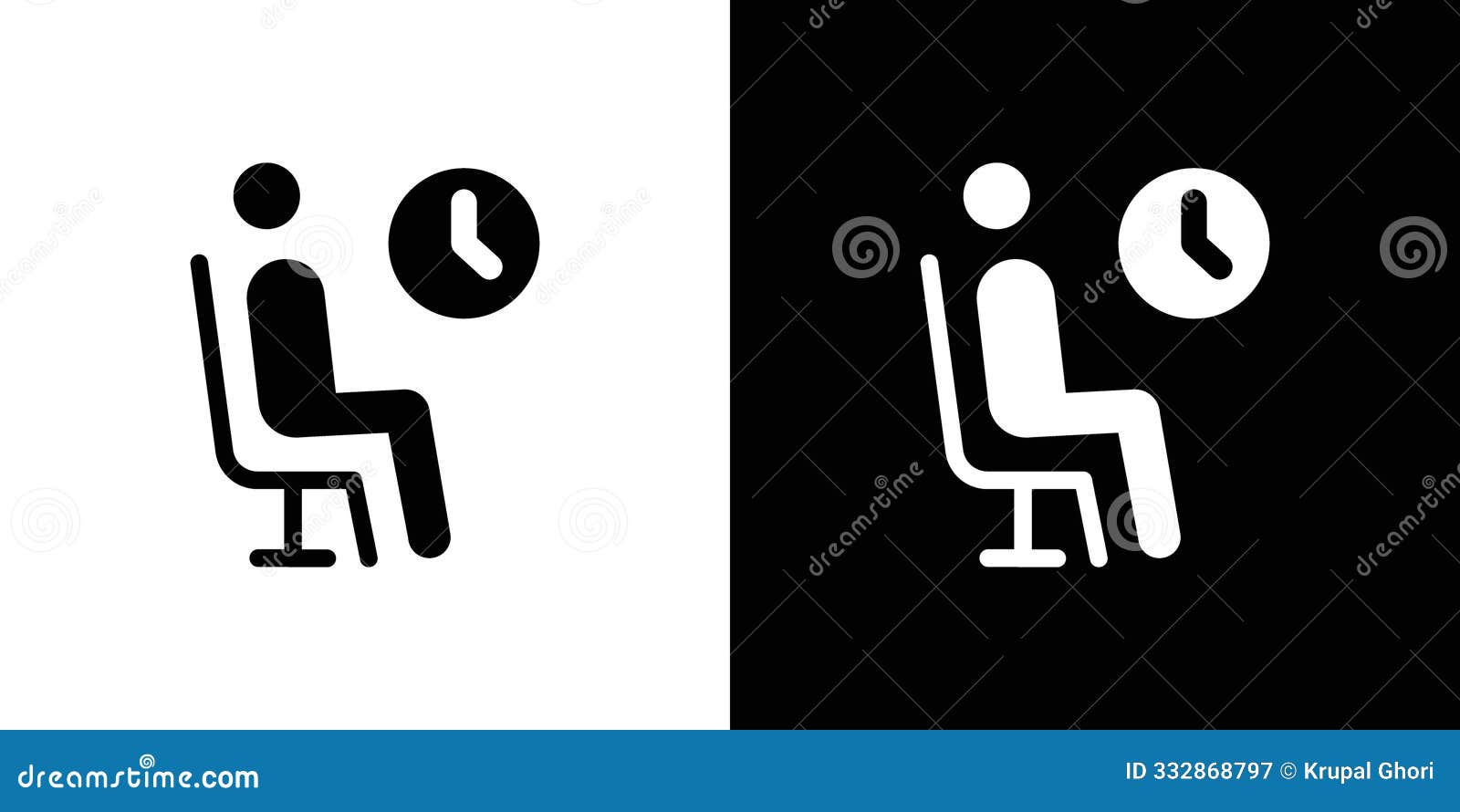 Wait Icon Set. Included Icons As Seat, Sit, Chair, Armchair, Bench And ...