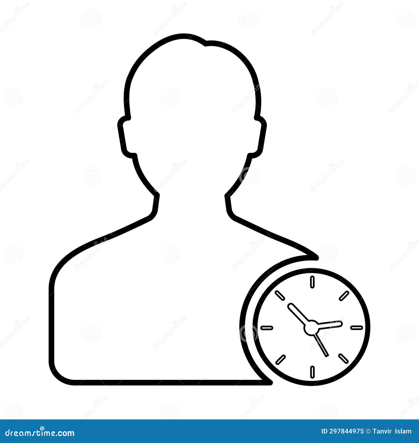 Wait Icon in Outline Style stock illustration. Illustration of wait ...