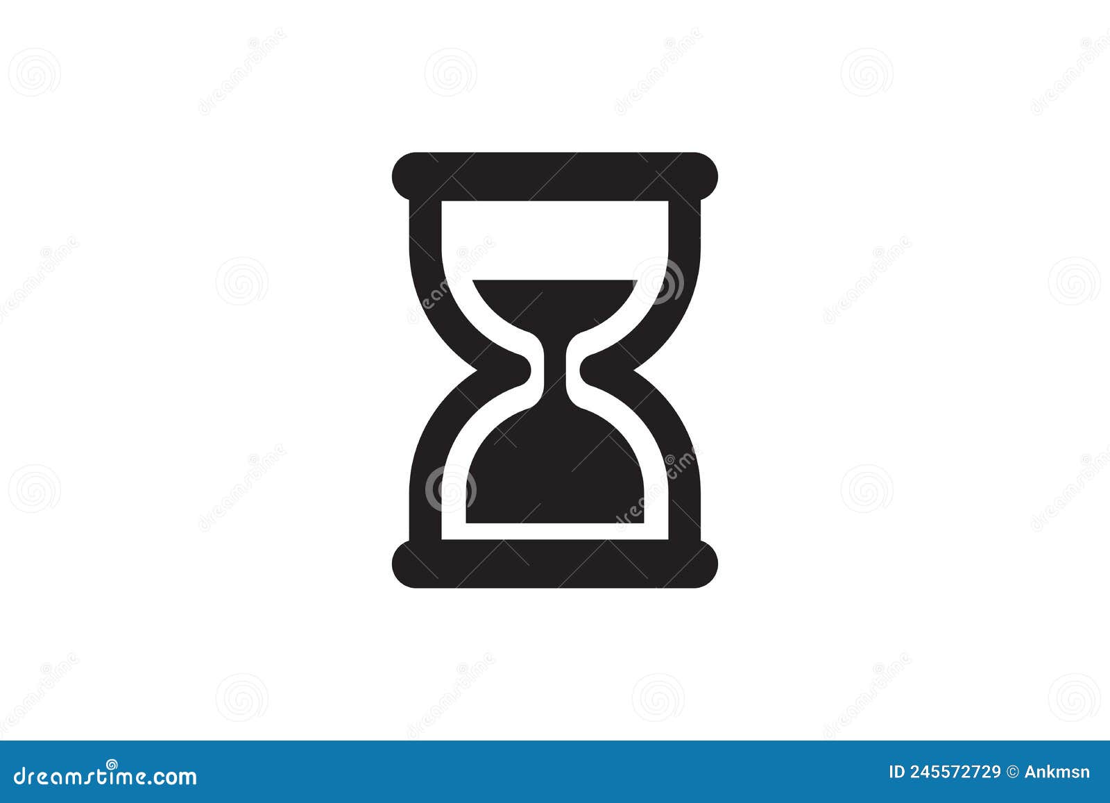 Wait Icon Sand Glass Watch. Time Clock Simple Web Design. Minute and ...