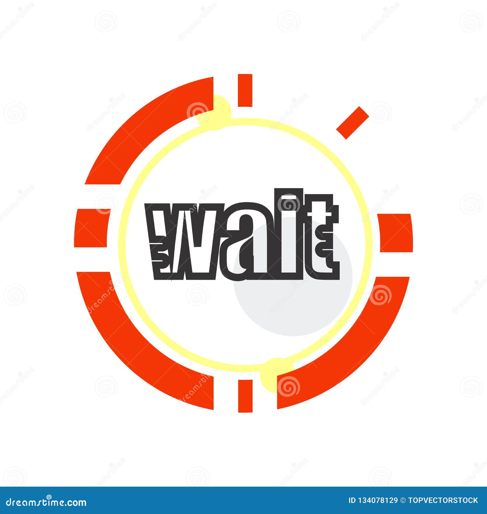 Wait Icon Vector Sign and Symbol Isolated on White Background, Wait ...
