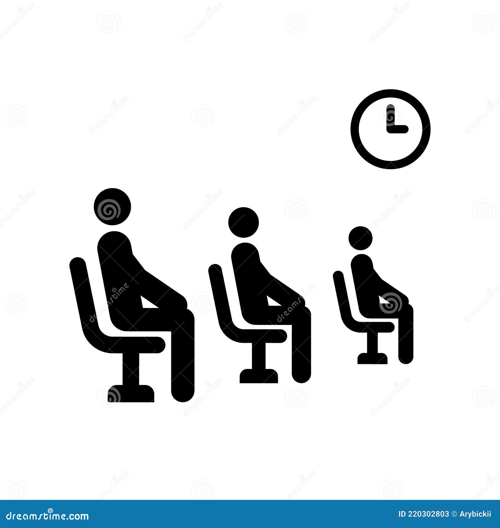 Wait icon on white. Vector stock vector. Illustration of human - 220302803