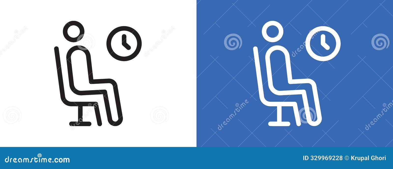 Wait Logo Sign Set Vector Outline Stock Illustration - Illustration of ...