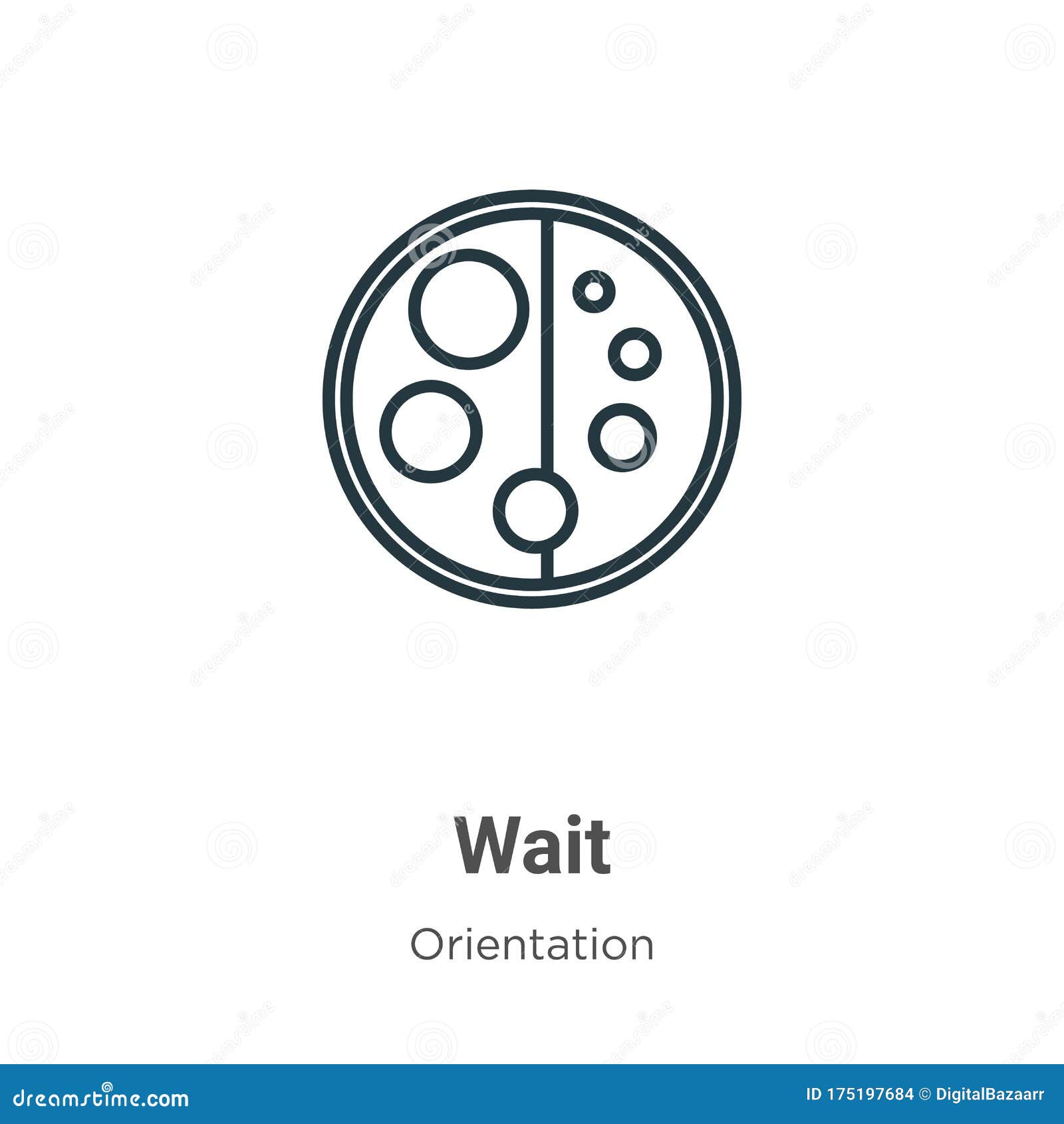 Wait Outline Vector Icon. Thin Line Black Wait Icon, Flat Vector Simple ...