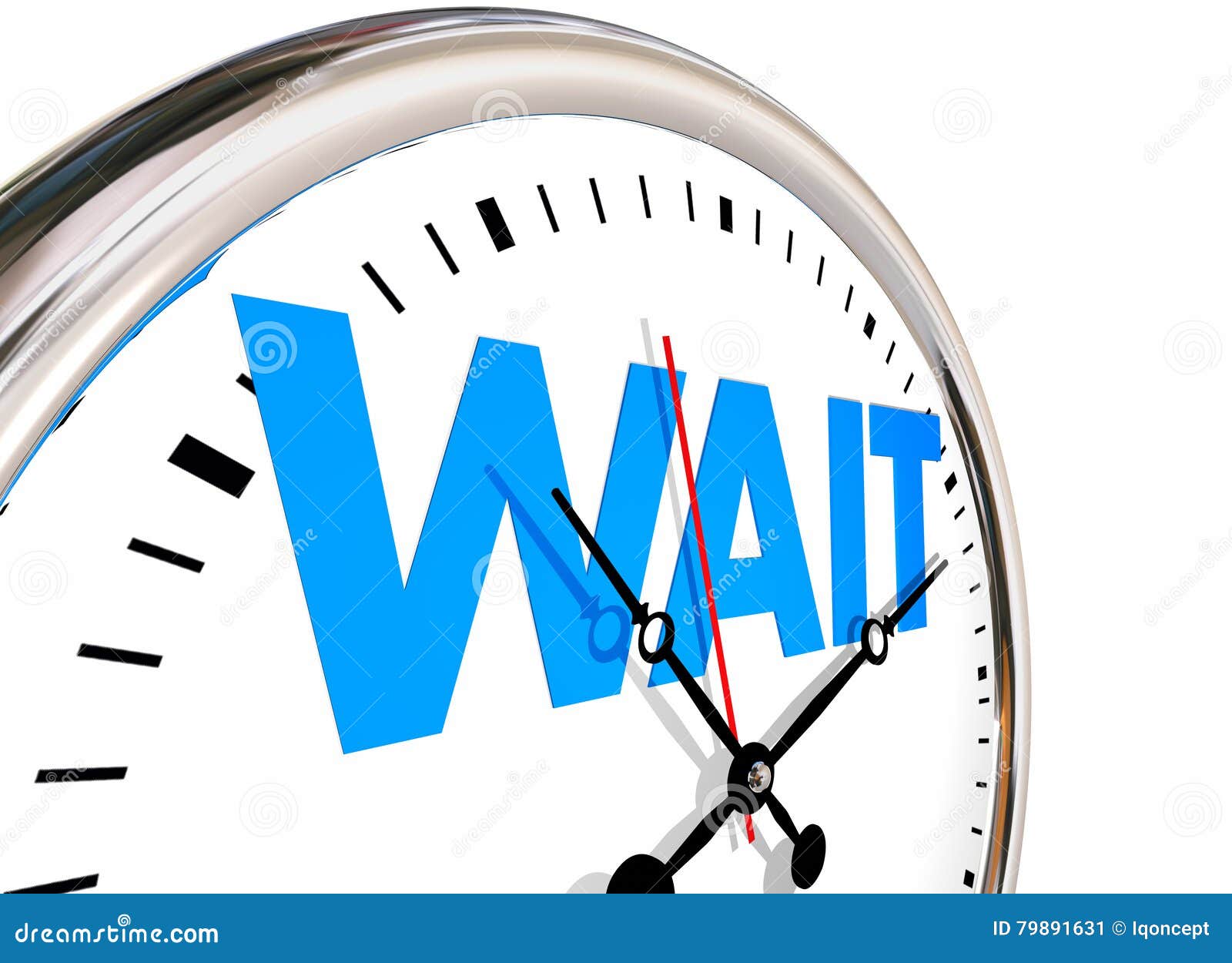 Wait Period Time Clock Word Stock Illustration - Illustration of time ...
