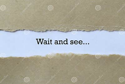 Wait and see on paper stock image. Image of inside, medicine - 168138099