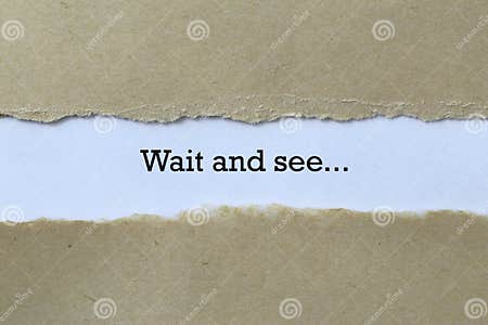 Wait and see on paper stock image. Image of inside, medicine - 168138099