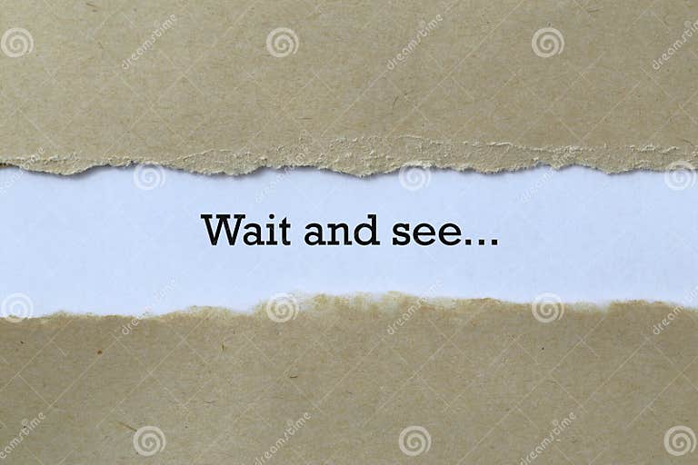 Wait and see on paper stock image. Image of inside, medicine - 168138099