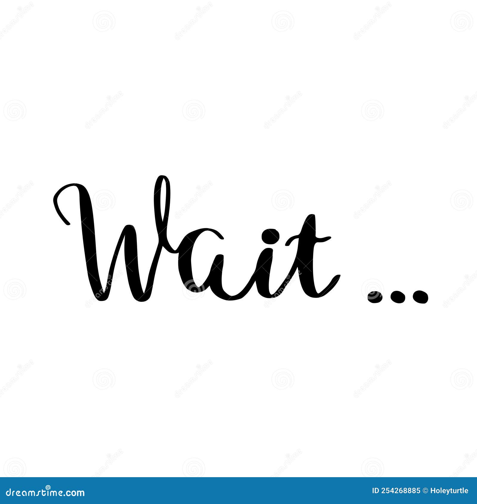 Wait Text with Three Dots.Lettering Stock Vector - Illustration of icon ...