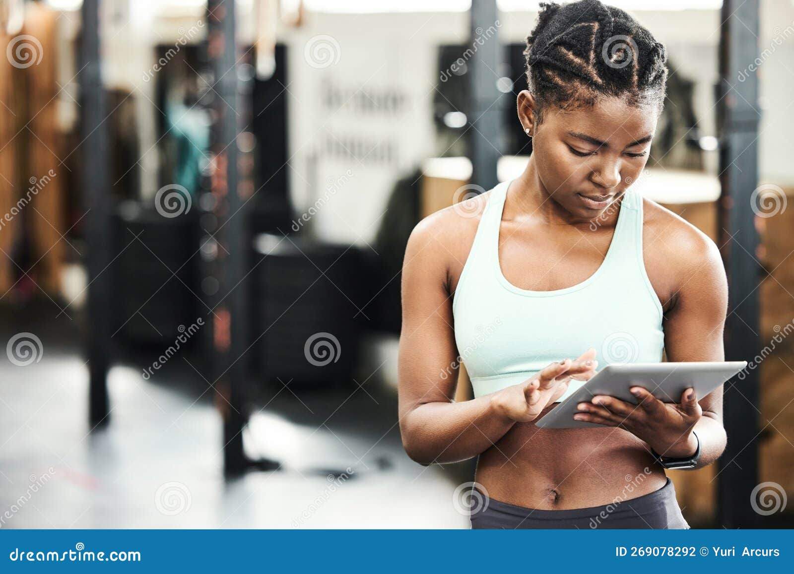 Wait, What Exercise is that. an Attractive Young Woman Standing Alone ...