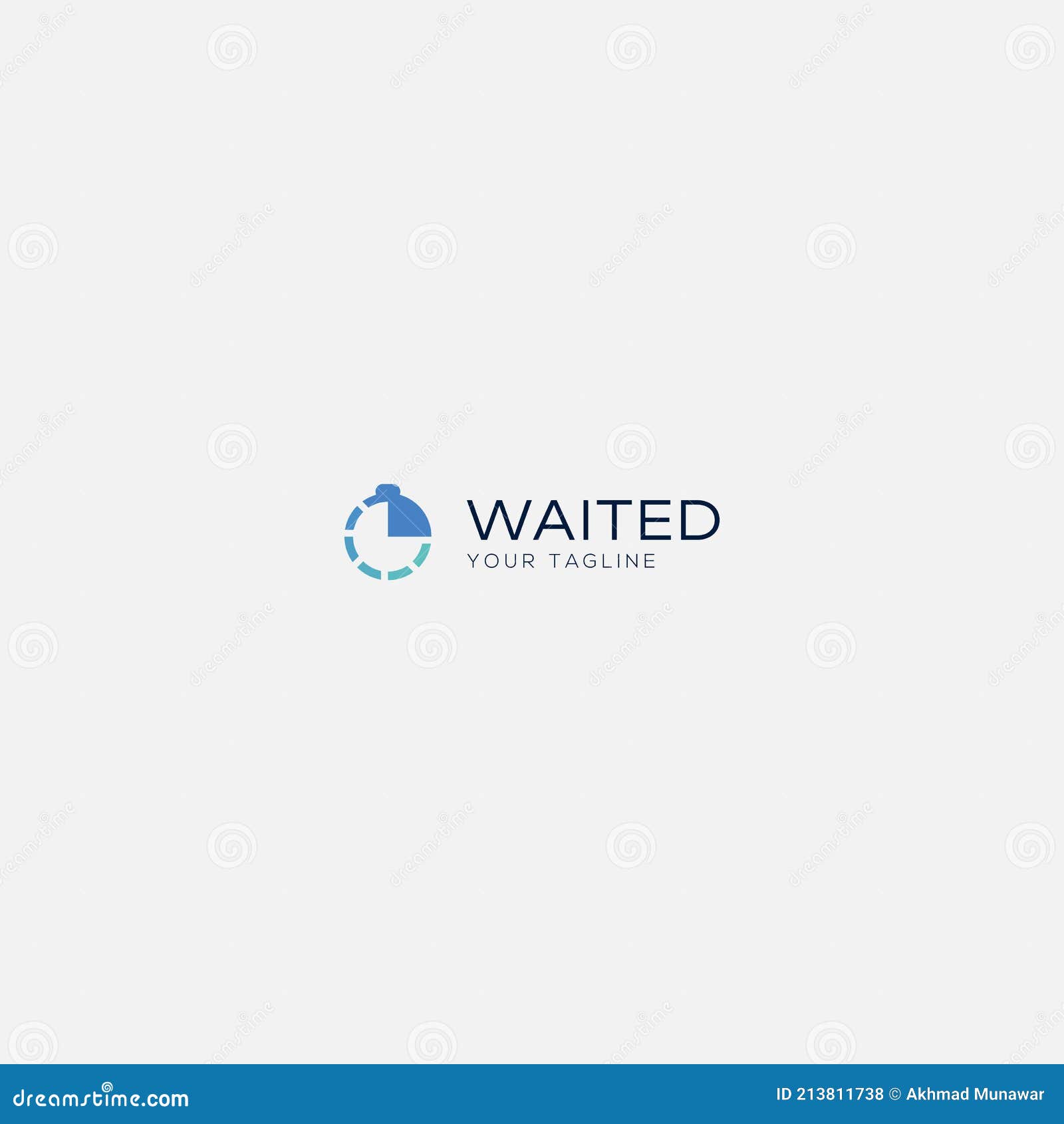 Waited Time Clock Logo Stopwatch Simple Stock Vector - Illustration of ...