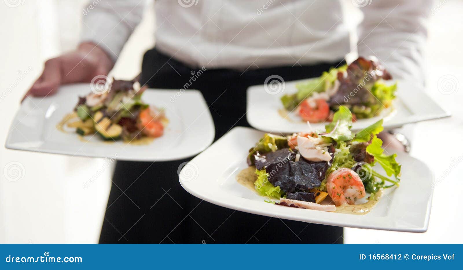 Waiter stock photo. Image of serving, motion, food, shrimp - 16568412