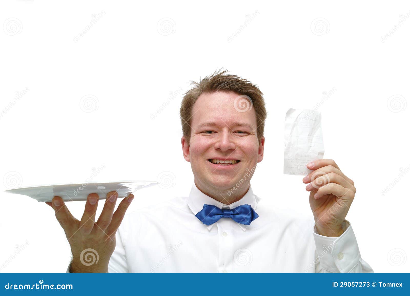 Waiter stock image. Image of professional, bowtie, white - 29057273