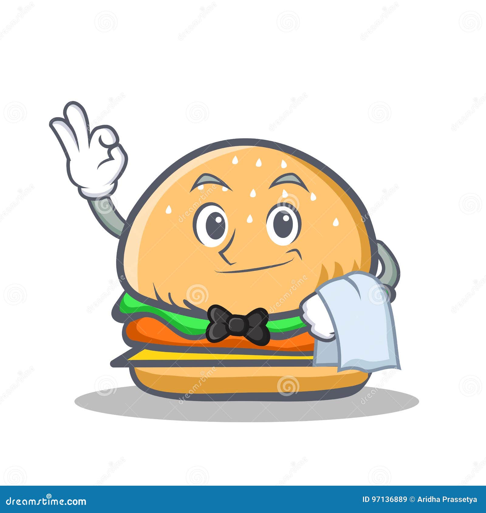 Burger Character Mascot Emoticon Face Expression Concept Illustration ...