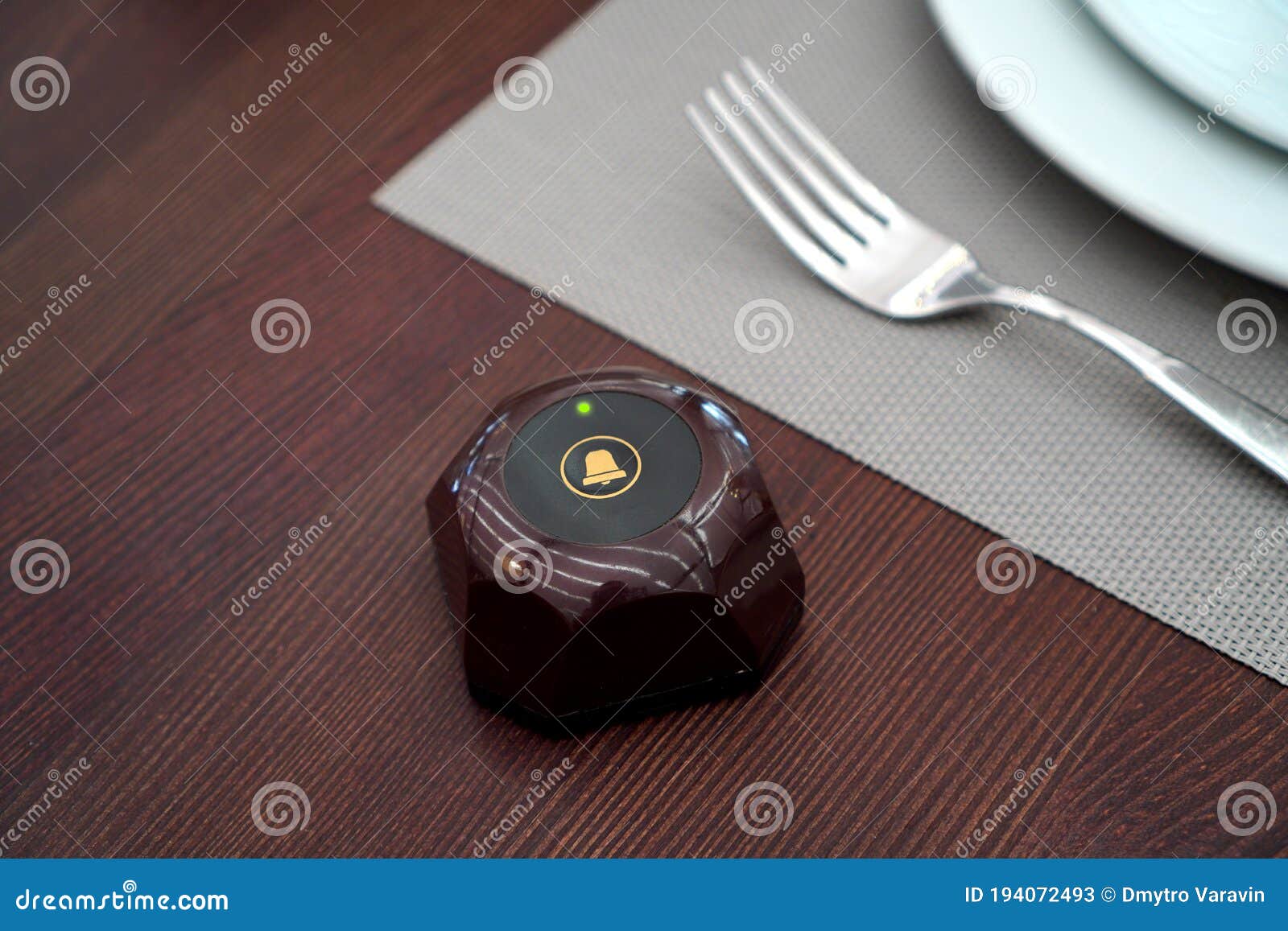 Waiter Call Button on the Restaurant Table Stock Image - Image of serve ...