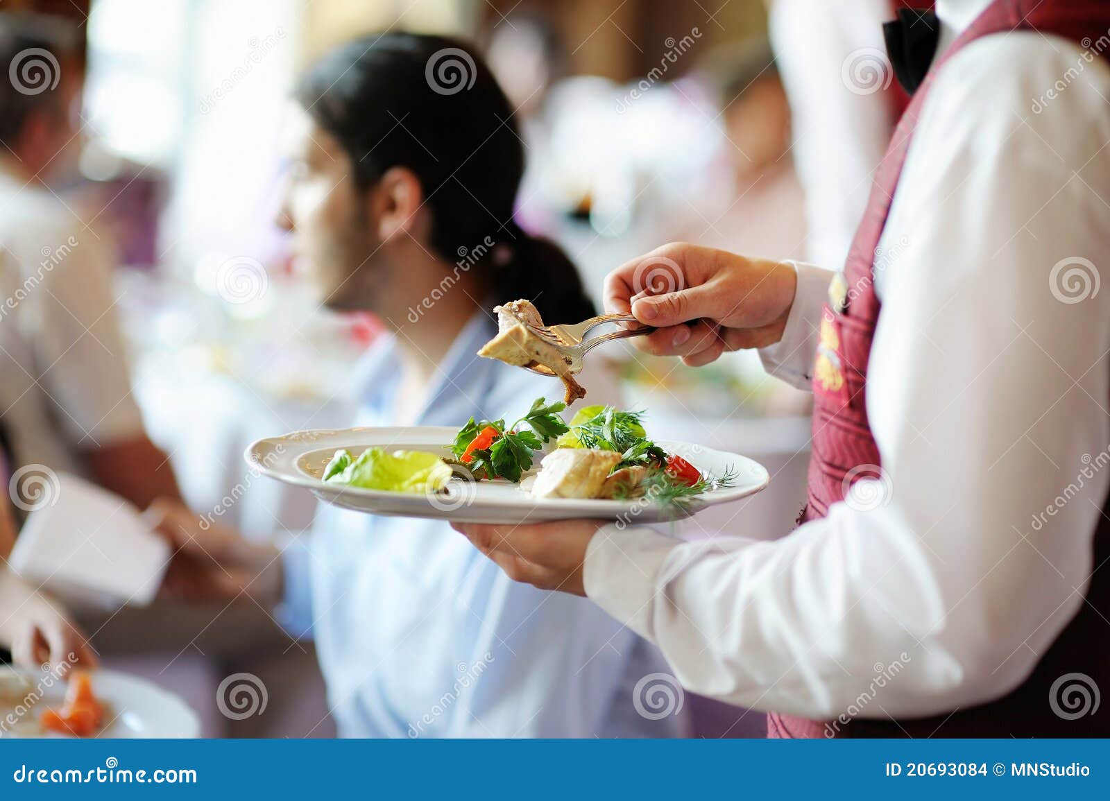 Waiter carrying a plate stock photo. Image of food, cafe - 20693084