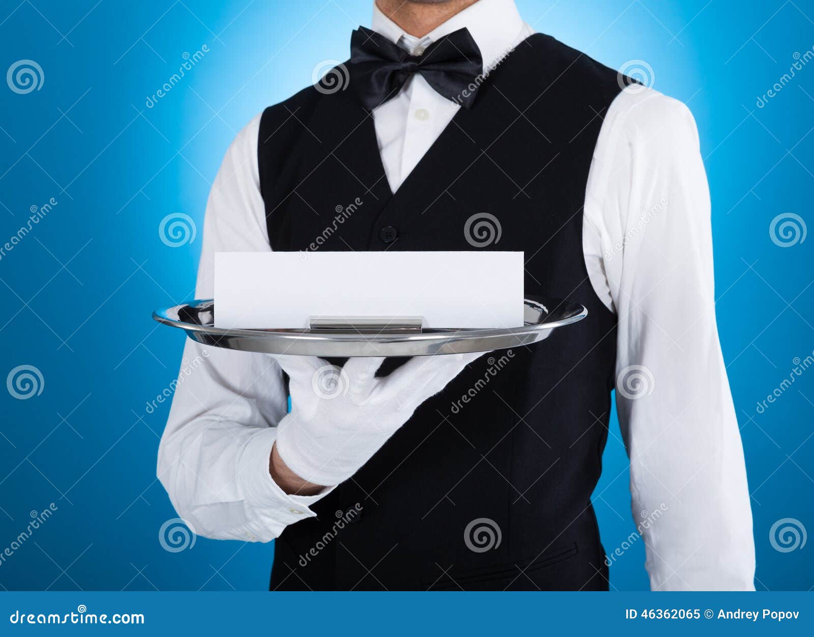 Waiter With Blank Sign Royalty-Free Stock Photography | CartoonDealer ...