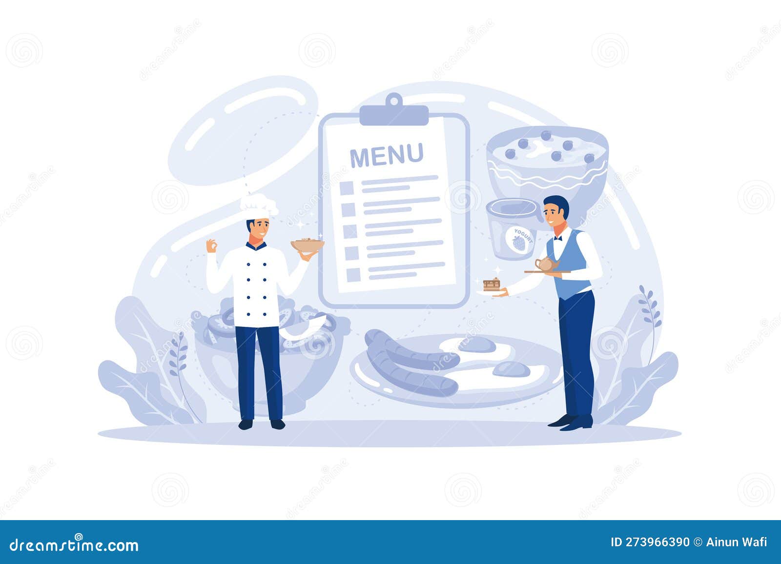 Waiter Concept. Restaurant Staff in the Uniform, Catering Service Stock ...
