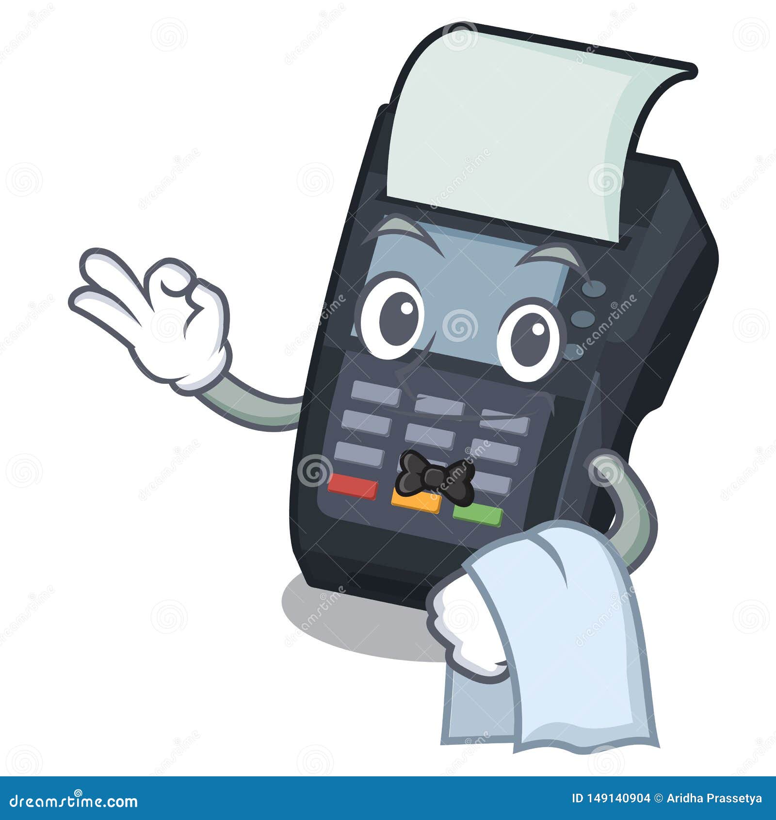 Waiter EDC Machine in the Cartoon Shape Stock Vector - Illustration of ...