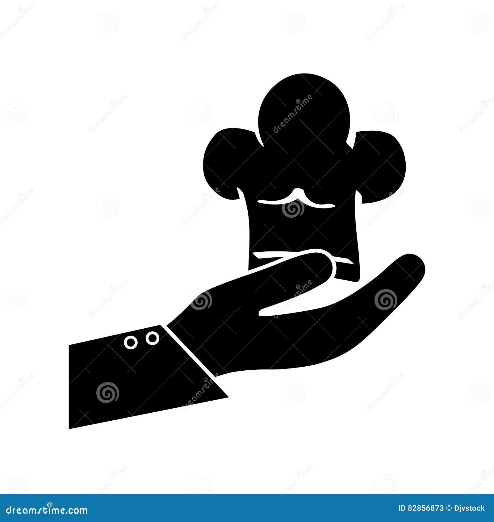 Waiter hand symbol stock illustration. Illustration of design - 82856873