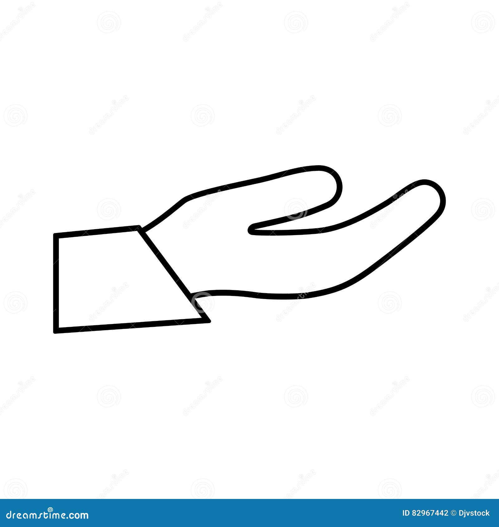 Waiter hand symbol stock illustration. Illustration of serve - 82967442