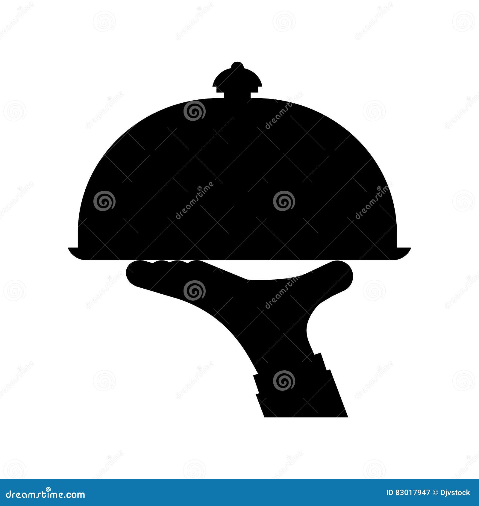 Waiter hand symbol stock illustration. Illustration of cover - 83017947