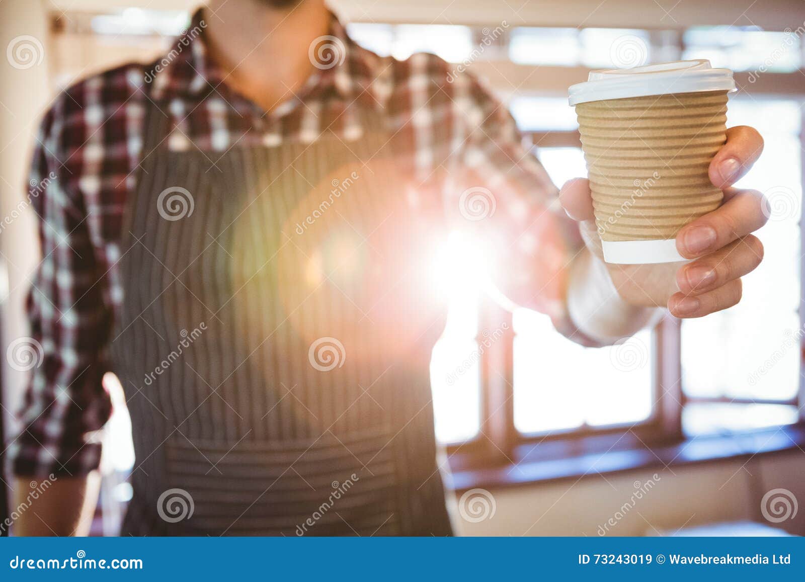 Waiter Handing Over a Coffee Stock Image - Image of waiter, beautiful ...