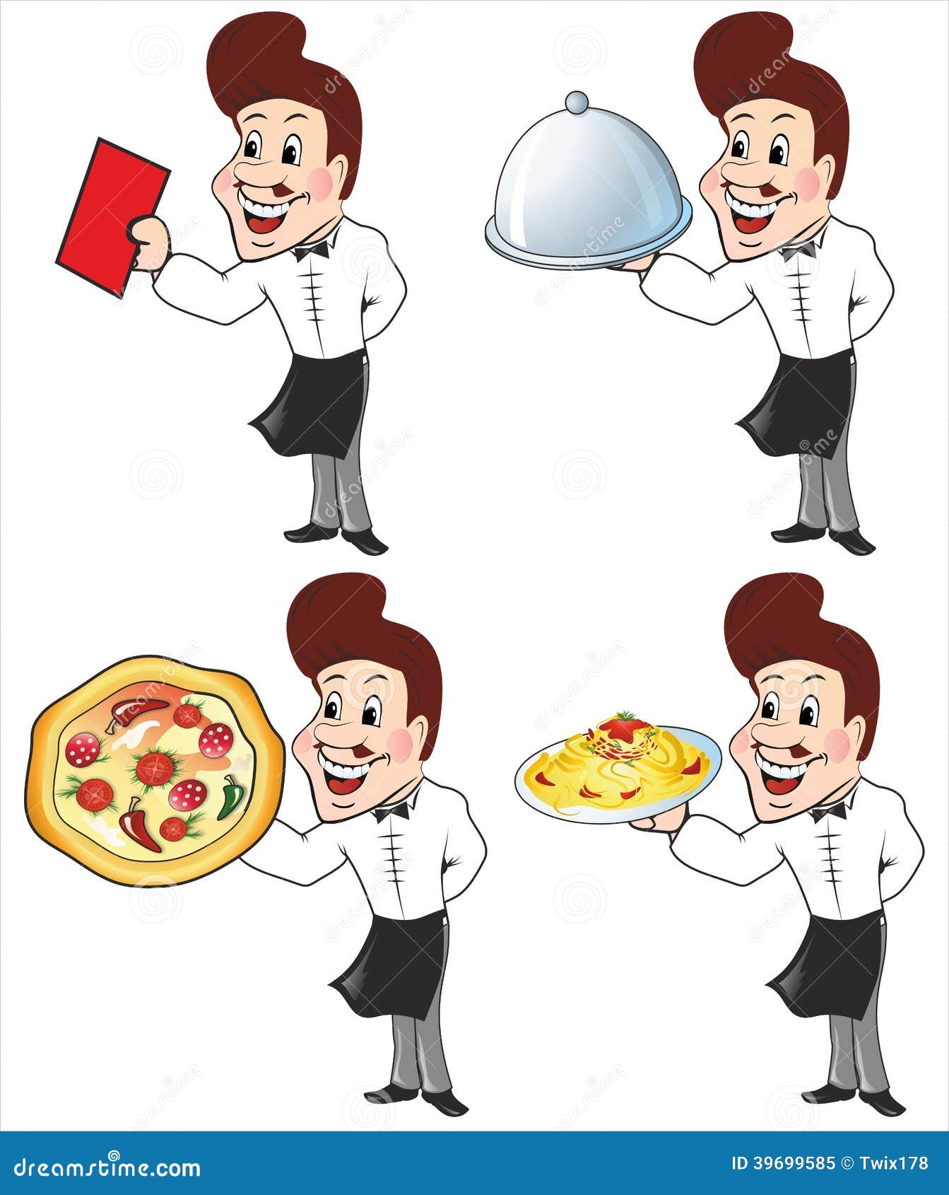 Waiter stock illustration. Illustration of documents - 39699585