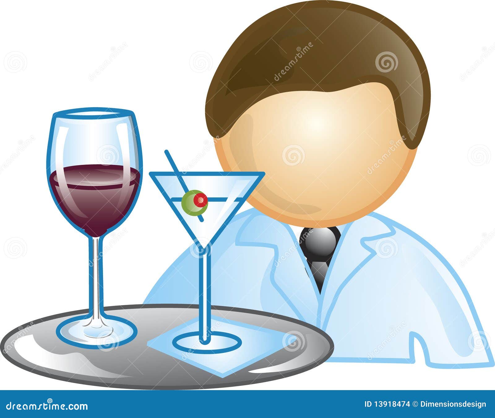 Waiter Icon stock vector. Illustration of server, icon - 13918474