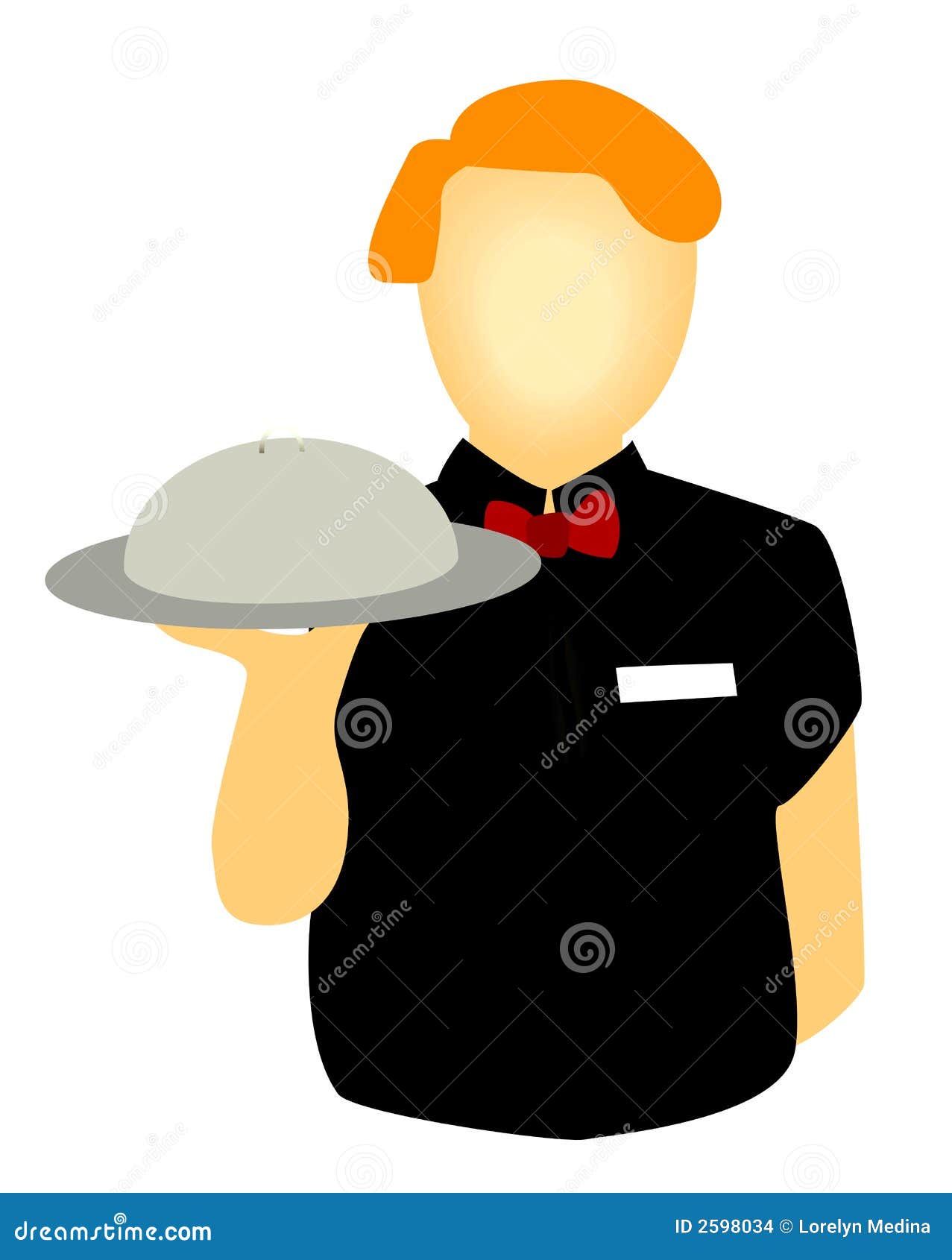Waiter Icon stock illustration. Illustration of work, service - 2598034
