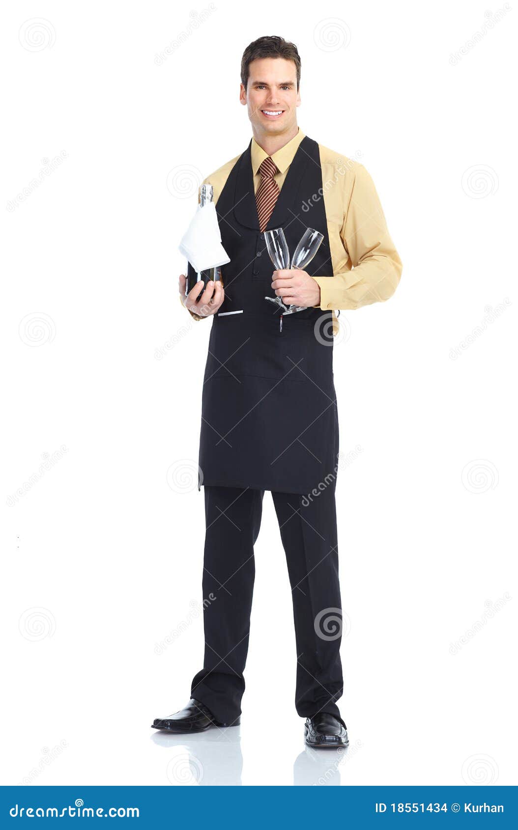 Waiter man stock photo. Image of businessman, person - 18551434