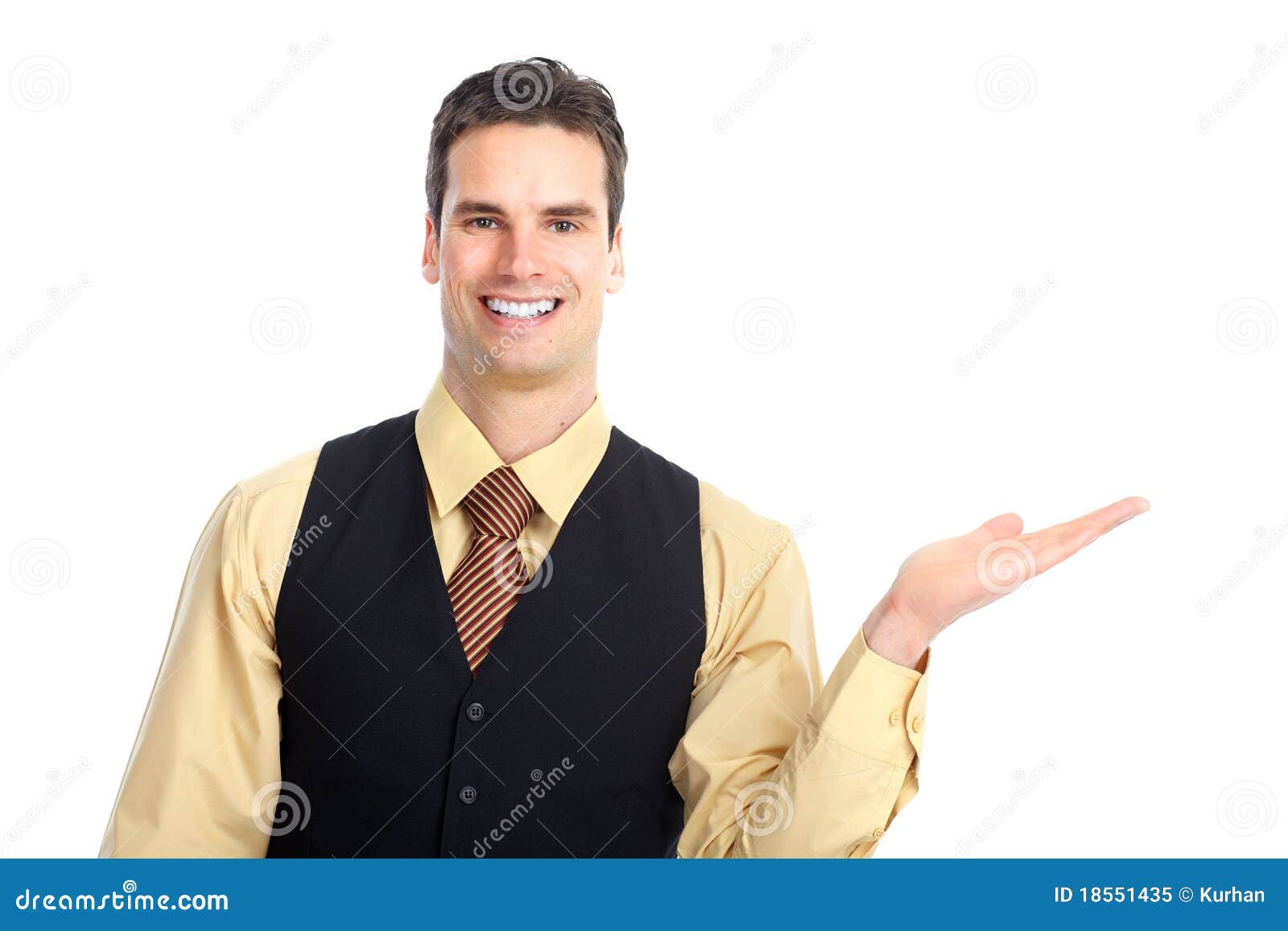Waiter man stock image. Image of hold, hand, success - 18551435