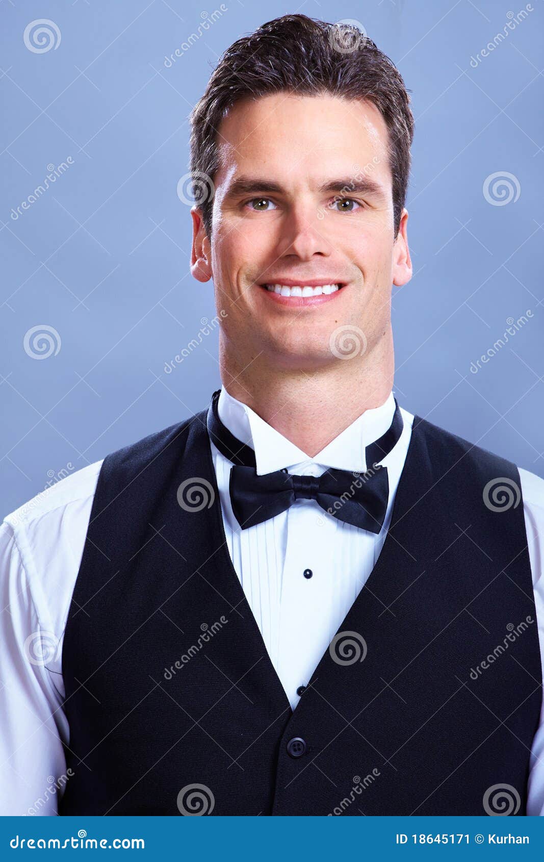 Waiter man. stock image. Image of company, business, work - 18645171