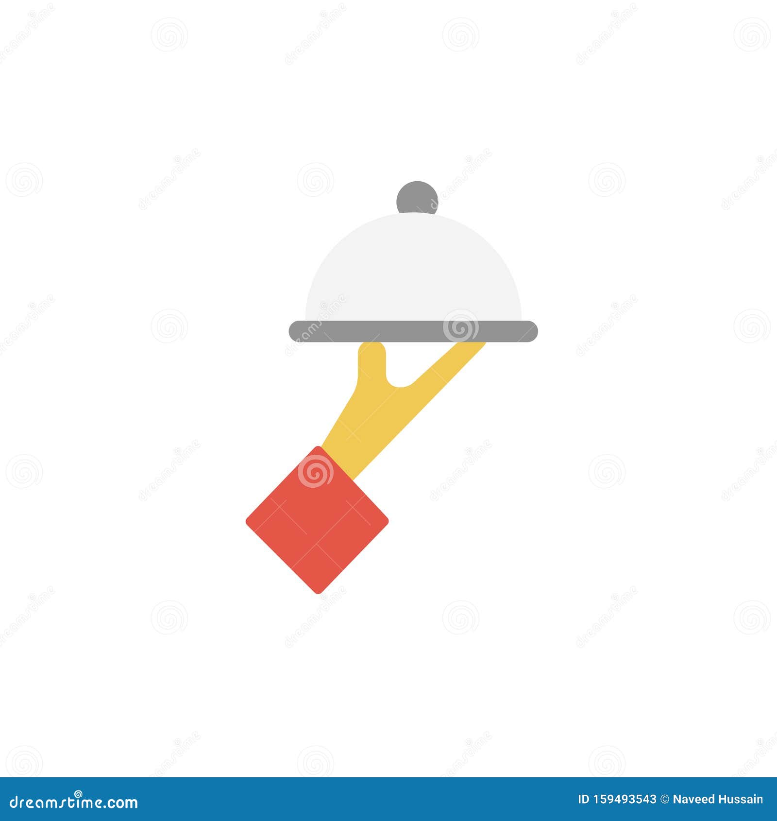 Waiter Serve Vector Flat Icon Stock Vector - Illustration of logo ...